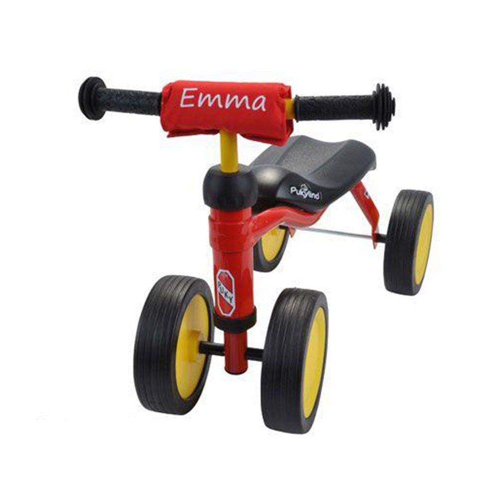Funtrike Rode kinbeschermer met eigen naam | Loopfiets.nl